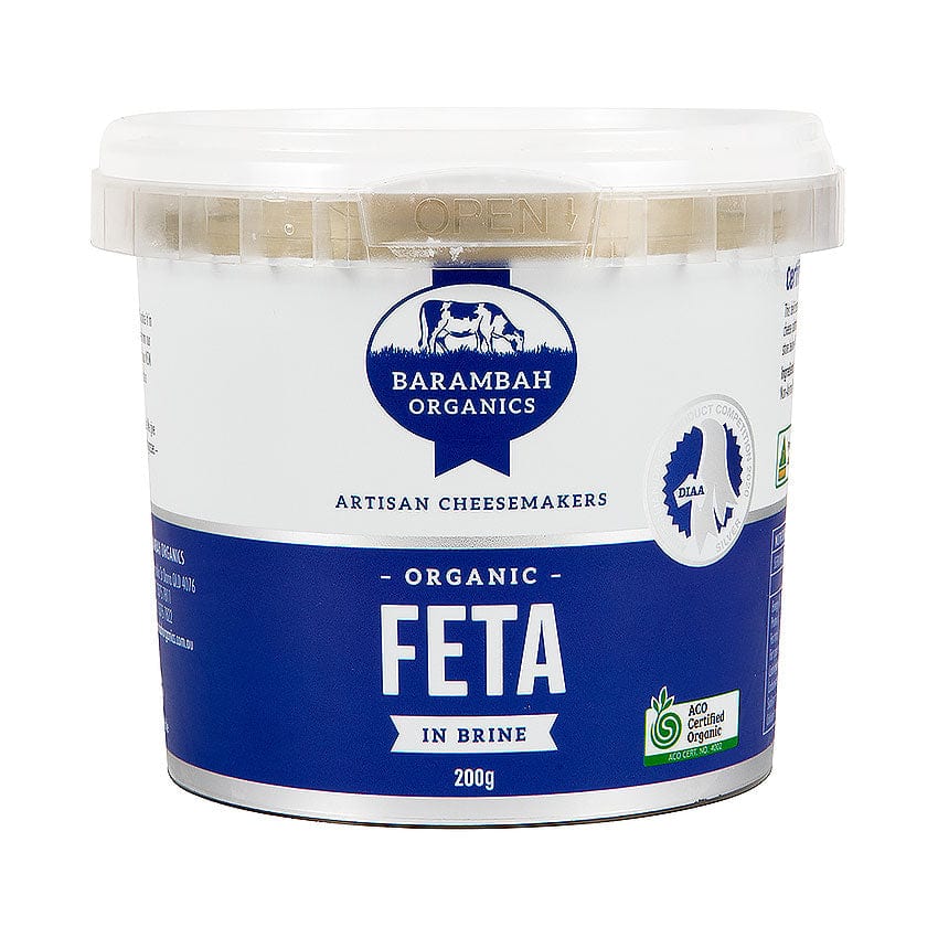 Buy Organic Barambah Organics Feta Cheese In Brine 200g Online